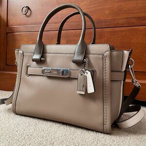 Coach | Bags | Nwt Coach Swagger 27 Tote Bag In Stone Multi Colorblock ...